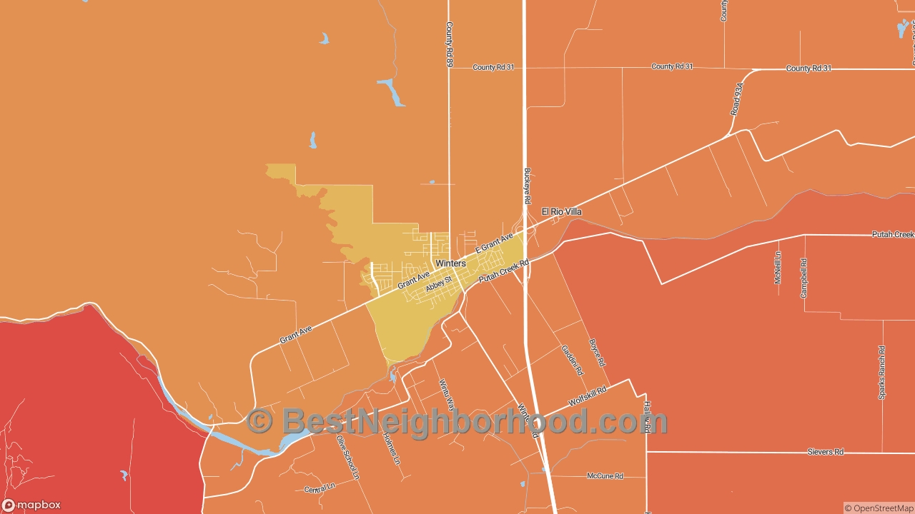 Winters California Map